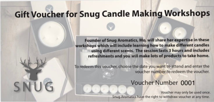 Candle Making Workshop - Gift Voucher – snugaromatics